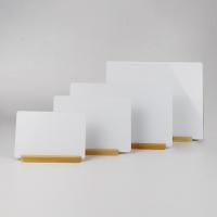 China 7inch 8inch Sublimation Aluminum Photo Frame Bamboo Base Blanks Custom Metal Picture Frames for sale