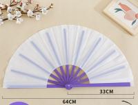 China 13 Inch Loud Noise Clacking Fans Sublimation Blanks Folded Polyester Hand Clack Fan for sale