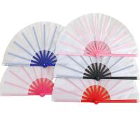 China 13 Inch Loud Noise Clacking Fans Sublimation Blanks Folded Polyester Hand Clack Fan for sale