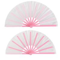 China 13 Inch Loud Noise Clacking Fans Sublimation Blanks Folded Polyester Hand Clack Fan for sale