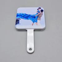 China Plastic Sublimation Hand Mirror With Hair Comb Custom Cosmetic Makeup Portable Pocket Mirror for sale