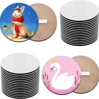 China Blank MDF Wooden Sublimation Name Badge Rectangle And Round Shape Personalized Wooden Name Tags for sale