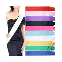 China Customizable Blanks White Satin Sublimation Birthday Sash Bridesmaid Sash Party Shoulder Straps Welcome Belt for sale