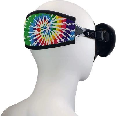 China Blank White Sublimation Soft Neoprene Diving Snorkeling Mask Strap Cover Double Sided Printing for sale