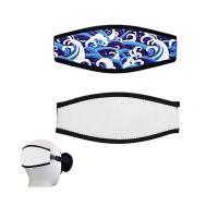 China Blank White Sublimation Soft Neoprene Diving Snorkeling Mask Strap Cover Double Sided Printing for sale