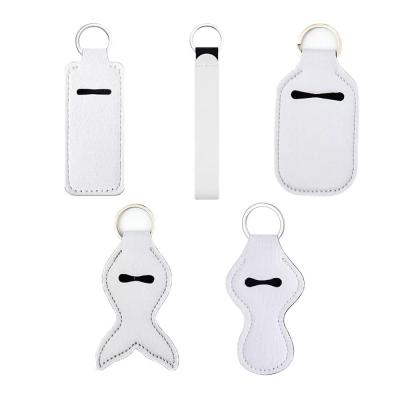 China Sublimatoin Lip Gloss Holder Keychain Diy Photo Printing Neoprene Chapstick Sleeve Lipstick Lip Balm Holder for sale