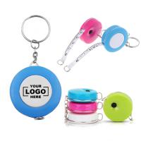 China Personalized 150cm 60 Inch Blank Plastic Sublimation Keychain Tape Measure Portable Retractable Measuring Tape Accurate Markings For Home Office for sale
