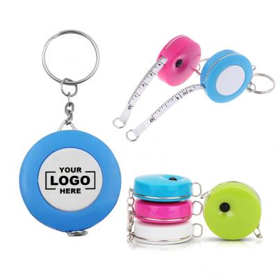 China Personalized 150cm 60 Inch Blank Plastic Sublimation Keychain Tape Measure Portable Retractable Measuring Tape Accurate Markings For Home Office for sale