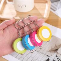 China Personalized 150cm 60 Inch Blank Plastic Sublimation Keychain Tape Measure Portable Retractable Measuring Tape Accurate Markings For Home Office for sale