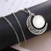 China Personalized Moon Necklace Sublimation Pendant Necklaces Blanks for sale