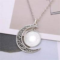 China Personalized Moon Necklace Sublimation Pendant Necklaces Blanks for sale