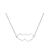 China Valentine'S Day Gift Blanks Double Heart Sublimation Necklace With Aluminum Sheet for sale