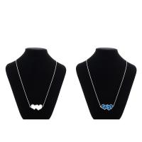 China Valentine'S Day Gift Blanks Double Heart Sublimation Necklace With Aluminum Sheet for sale