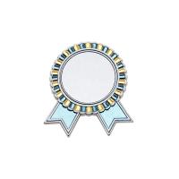 China Custom Sublimation Round Metal Brooches Women DIY Pin Badge for sale