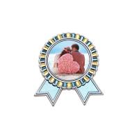 China Custom Sublimation Round Metal Brooches Women DIY Pin Badge for sale