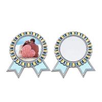 China Custom Sublimation Round Metal Brooches Women DIY Pin Badge for sale