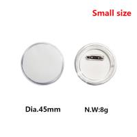 China Personalized Plastic Transparent Round Sublimation Pin Badges Blanks With Printable PET Sheet for sale
