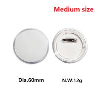 China Personalized Plastic Transparent Round Sublimation Pin Badges Blanks With Printable PET Sheet for sale