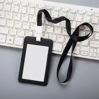 China Plastic Sublimation ID Card Holder Blanks Personalized Sublimation Lanyard Card Holder With Aluminum Sheet for sale