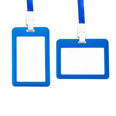 China Plastic Sublimation ID Card Holder Blanks Personalized Sublimation Lanyard Card Holder With Aluminum Sheet for sale
