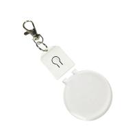 China Custom Acrylic LED Light Up Keyring Blanks Sublimation Light Keychains for sale