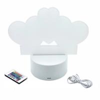 China Sublimation Blank LED Acrylic Night Light Photo Frame Ornament For Home Office for sale