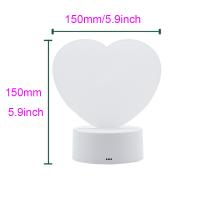 China Sublimation Blank LED Acrylic Night Light Photo Frame Ornament For Home Office for sale