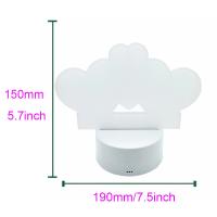 China Sublimation Blank LED Acrylic Night Light Photo Frame Ornament For Home Office for sale