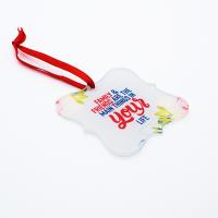 China Sublimation Acrylic Pendant Blank Resin Ornament Blank Christmas Ornaments For Personalization for sale