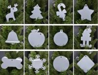 China Sublimation Acrylic Pendant Blank Resin Ornament Blank Christmas Ornaments For Personalization for sale