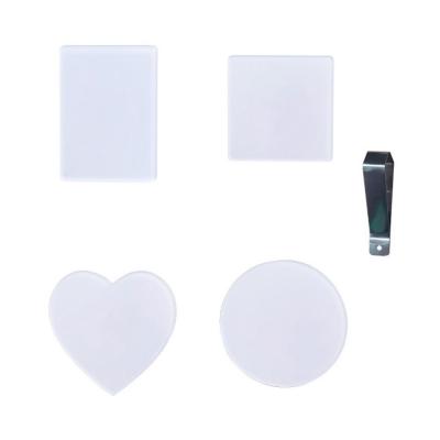China DIY Printed Sublimation Blank Acrylic Car Photo Clip Custom Car Sunshade Decoration for sale
