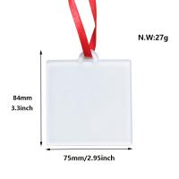 China Sublimation Blank Acrylic Car Hanging Pendant Diy Printing Acrylic Christmas Decoration Blank Acrylic Ornaments for sale