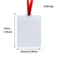 China Sublimation Blank Acrylic Car Hanging Pendant Diy Printing Acrylic Christmas Decoration Blank Acrylic Ornaments for sale