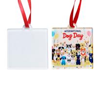 China Sublimation Blank Acrylic Car Hanging Pendant Diy Printing Acrylic Christmas Decoration Blank Acrylic Ornaments for sale