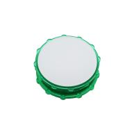 China Portable Double Sided Manual Sublimation Herb Grinder With Printable Acrylic Blanks Plastic Small Spice Grinder With Storage for sale