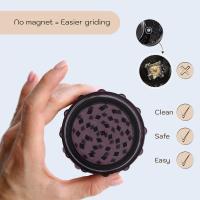 China Portable Double Sided Manual Sublimation Herb Grinder With Printable Acrylic Blanks Plastic Small Spice Grinder With Storage for sale