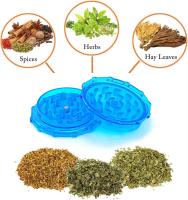 China Portable Double Sided Manual Sublimation Herb Grinder With Printable Acrylic Blanks Plastic Small Spice Grinder With Storage for sale