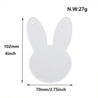 China Sublimation Acrylic Pendant Easter Bunny Egg Single Sided DIY for sale