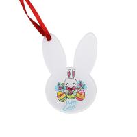 China Sublimation Acrylic Pendant Easter Bunny Egg Single Sided DIY for sale