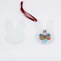 China Sublimation Acrylic Pendant Easter Bunny Egg Single Sided DIY for sale