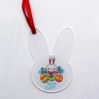 China Sublimation Acrylic Pendant Easter Bunny Egg Single Sided DIY for sale