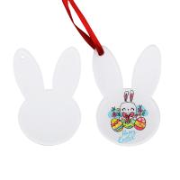 China Sublimation Acrylic Pendant Easter Bunny Egg Single Sided DIY for sale