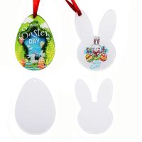 China Sublimation Acrylic Pendant Easter Bunny Egg Single Sided DIY for sale