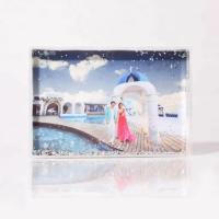China Sublimation Glitter Liquid Photo Frame With Printable Aluminum Sheet Diy Custom Photo Printing Liquid Picture Frame for sale