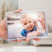 China Sublimation Glitter Liquid Photo Frame With Printable Aluminum Sheet Diy Custom Photo Printing Liquid Picture Frame for sale