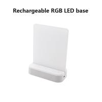 China Rechargeable Batteries RGB LED Acrylic Photo Frame Blanks Sublimation Photo Frames Christmas LED Night Light for sale