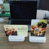 China Rechargeable Batteries RGB LED Acrylic Photo Frame Blanks Sublimation Photo Frames Christmas LED Night Light for sale