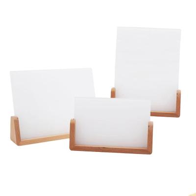 China U Shaped Wooden Base Sublimation Acrylic Frames Diy Custom Acrylic Picture Frames for sale