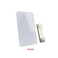 China Blank Rectangle Sublimation Acrylic Badge Custom Sublimation Photo Printing Fridge Magnet For Fridge Decoration Sticker for sale