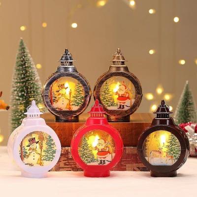 China Personalized Photo Lantern Sublimation Blank LED Christmas Lanterns Hanging Ornaments Christmas Decorations for sale